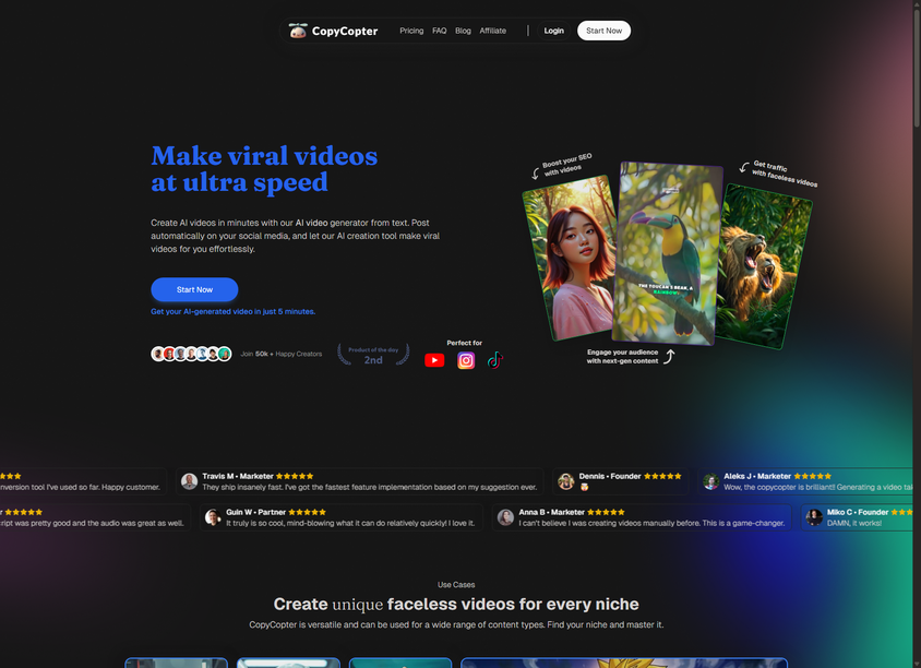 CopyCopter AI: Text-to-Video Generator for Viral Social Media Content ...