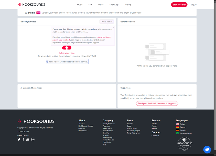 HookSounds AI Studio: AI-Powered Royalty-Free Music Platform for ...